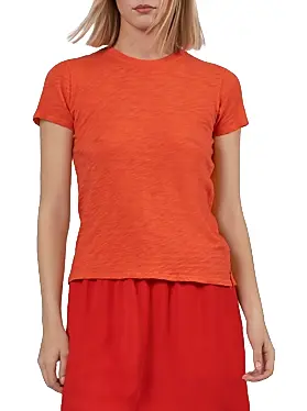 ATM Anthony Thomas Melillo ATM Anthony Thomas Melillo Schoolboy Crewneck Tee Coral