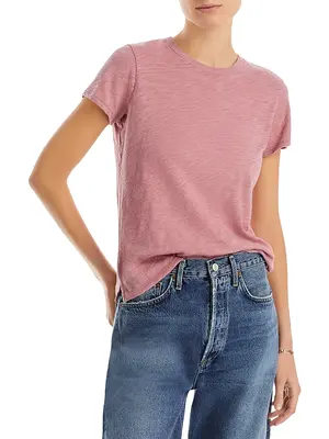 ATM Anthony Thomas Melillo ATM Anthony Thomas Melillo Schoolboy Crewneck Tee Summer Rose