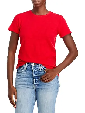 ATM Anthony Thomas Melillo ATM Anthony Thomas Melillo Schoolboy Crewneck Tee Tango Red