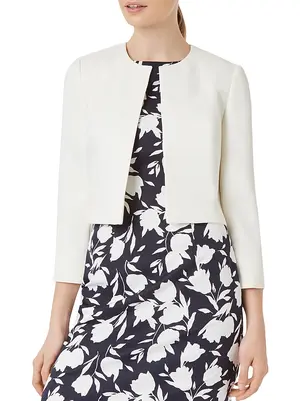 HOBBS LONDON Elize Cropped Jacket - Ivory