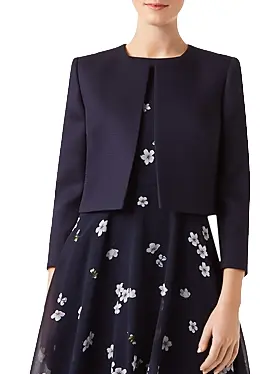 HOBBS LONDON Elize Cropped Jacket Midnight