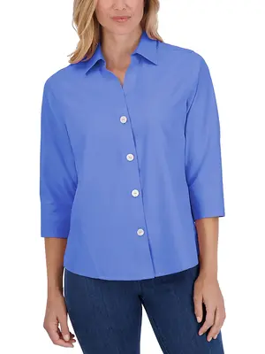 Foxcroft Paityn Non-Iron Shirt Cornflower