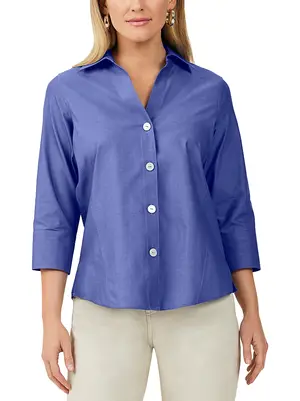 Foxcroft Paityn Non-Iron Shirt Dark Chambray