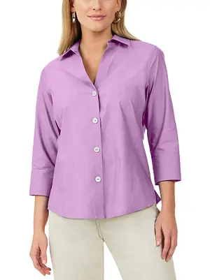 Foxcroft Paityn Non-Iron Shirt Soft Violet