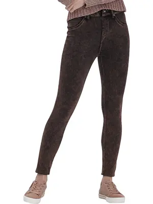 Hue Ultra-soft High-waisted Denim Leggings - Cinnamon Acid Wash