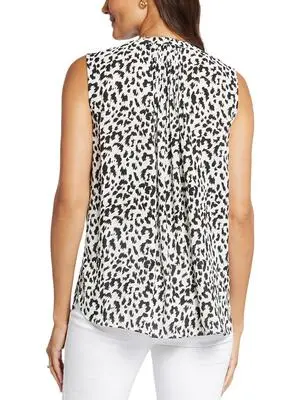 NYDJ Sleeveless Pleat Back Blouse Gato
