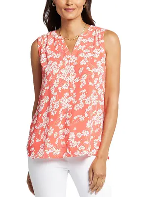 NYDJ Sleeveless Pleat Back Blouse Magdalene