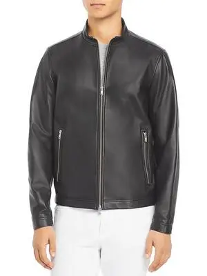 Theory Kelleher Morvek Leather Jacket - Black