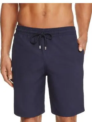 Vilebrequin Okoa Solid 8" Swim Trunks Navy