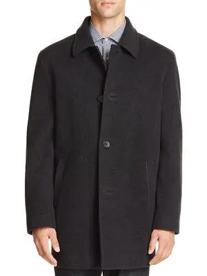 Cole Haan Wool-cashmere Topper Coat - Charcoal