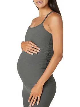 Beyond Yoga Beyond Yoga Slim Fit Spacedye Maternity Tank Top Pewter Heather