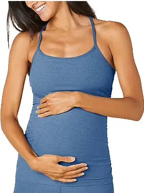 Beyond Yoga Beyond Yoga Slim Fit Spacedye Maternity Tank Top Washed Denim