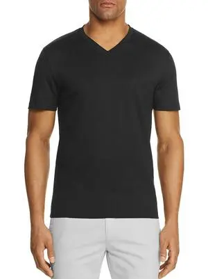 Michael Kors Sleek V-neck Tee - Black