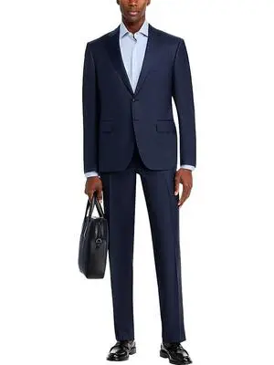 Canali Siena Sharkskin Classic Fit Suit - Blue