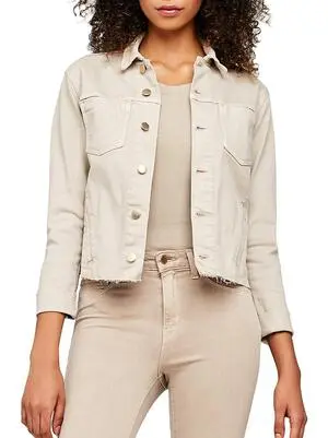 L'Agence Janelle Slim-fit Denim Jacket - Biscuit