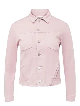 L'Agence L'AGENCE Janelle Slim-Fit Denim Jacket Soft Pink