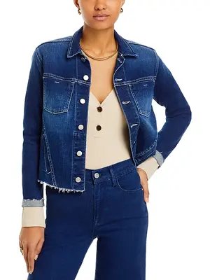 L'Agence L'AGENCE Janelle Slim-Fit Denim Jacket Sutton