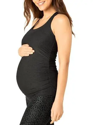 Beyond Yoga Maternity Racerback Tank - Darkest Night