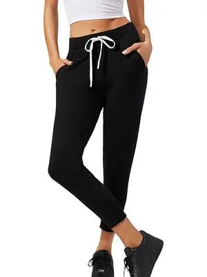 Splits59 Reena Drawstring Sweatpants Black/off White