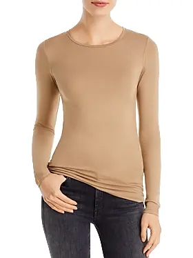 Majestic Filatures Majestic Filatures Crewneck Long Sleeve Tee 678 Ficell
