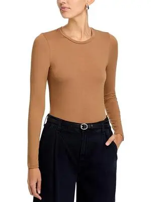 Majestic Filatures Crewneck Long Sleeve Tee - Camel