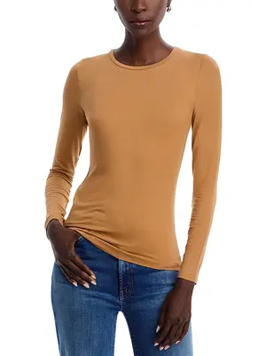 Majestic Filatures Majestic Filatures Crewneck Long Sleeve Tee Chamois