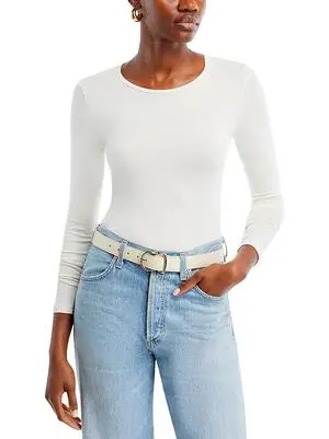 Majestic Filatures Crewneck Long Sleeve Tee - Cream