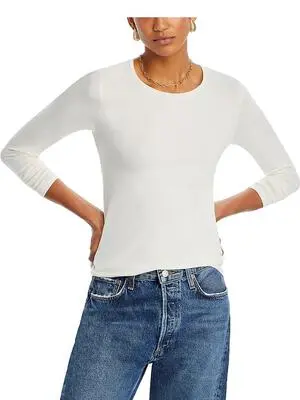 Majestic Filatures Majestic Filatures Crewneck Long Sleeve Tee Ecru Chine