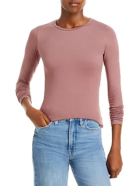 Majestic Filatures Majestic Filatures Crewneck Long Sleeve Tee Taupe