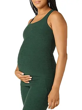 Beyond Yoga Beyond Yoga Racerback Maternity Tank Forest Green