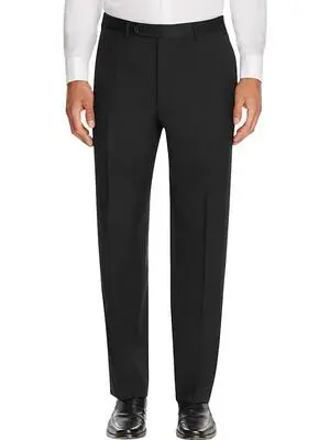 Canali Siena Wool Dress Pants - Black