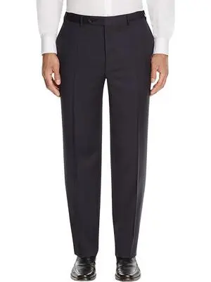 Canali Siena Wool Dress Pants - Navy