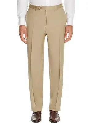 Canali Siena Wool Dress Pants - Tan