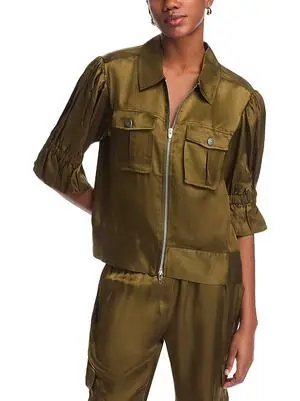 Cinq À Sept Cinq A Sept Holly Cropped Jacket Dark Olive