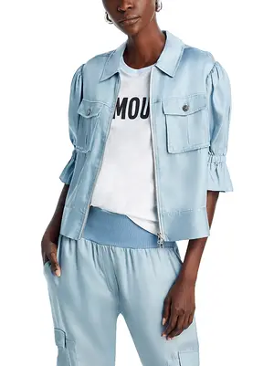 Cinq À Sept Cinq A Sept Holly Cropped Jacket Echo Blue