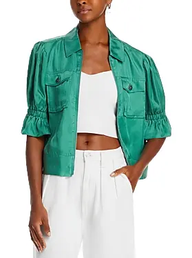 Cinq À Sept Cinq A Sept Holly Cropped Jacket Frosty Spruce