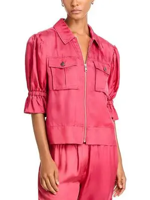 Cinq À Sept Cinq A Sept Holly Cropped Jacket Sour Cherry