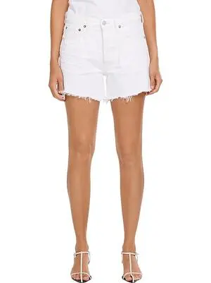 AGOLDE Parker Long Denim Shorts - Panna Cott