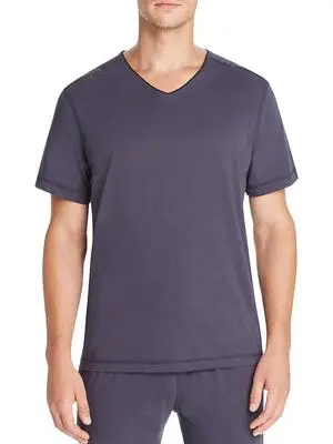 Daniel Buchler Peruvian Pima Cotton V-neck Lounge Tee - Ink