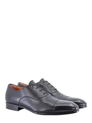 Santoni Salem Lace Up Dress Shoes - Black