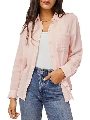 Rails Ellis Long Sleeve Gauze Shirt - Petal