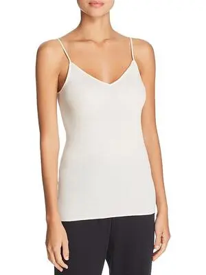 Hanro Cotton Seamless V-neck Cami - Pale Cream