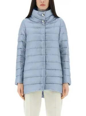 Herno Collar Down Coat - Light Blue