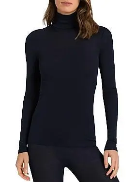 Hanro Woolen Silk Turtleneck Deep Navy