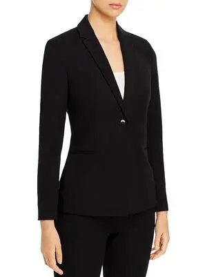 T Tahari One-Button Blazer Black
