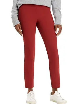 Vince Vince Stitch Front Seamed Trousers Dark Currant