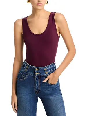 Majestic Filatures Scoop Neck Tank Prune