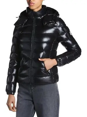 Moncler Bady Slim Short Down Jacket Black Shine