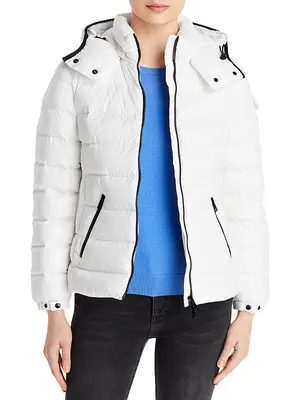 Moncler Bady Slim Short Down Jacket White