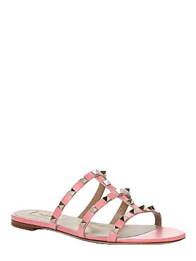 Valentino Garavani Rockstud Slide Sandals Light Pink